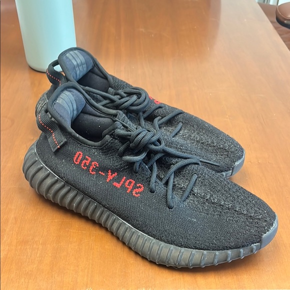 Yeezy | Shoes | Adidas Yeezy Boost 35 V2 Black Red Sneakers | Poshmark